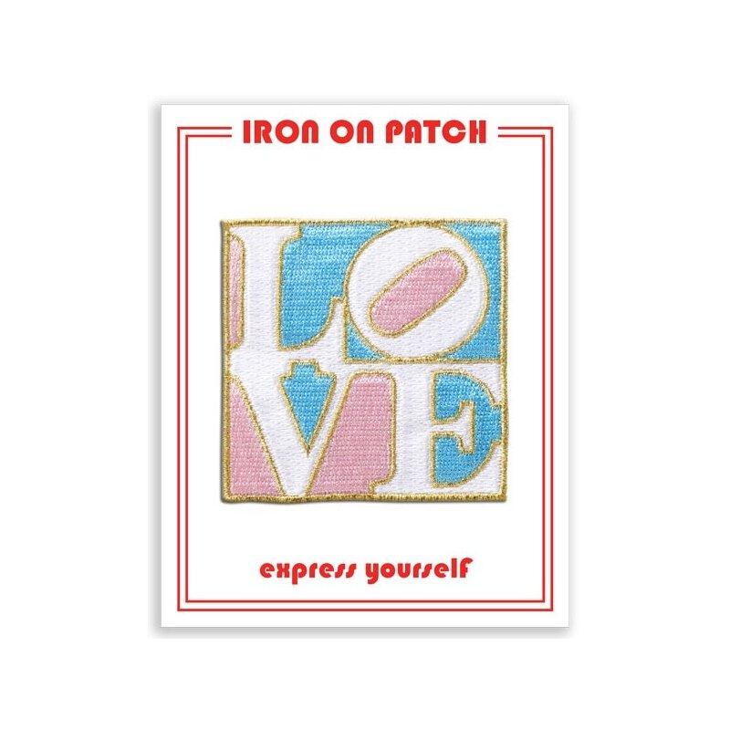 Support Trans Rights (LOVE FLAG) - Iron On Patch (Aufnäher zum Bügeln