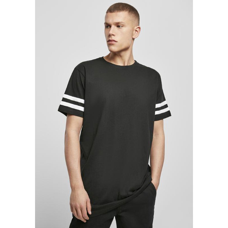 Build Your Brand - Stripe Jersey Tee (BY032) - black/white, 10,90