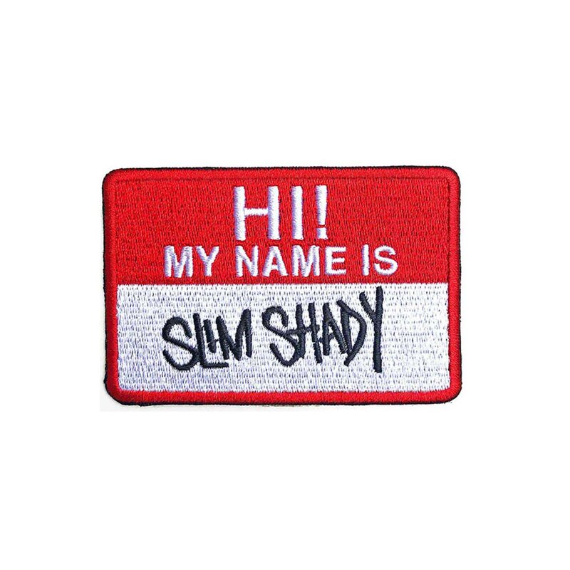 Eminem - Slim Shady Name Badge - Patch (Aufnäher), 4,90