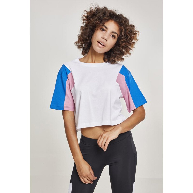 Urban Classics - TB2326 - Ladies 3-Tone Short Oversize Tee - white/br